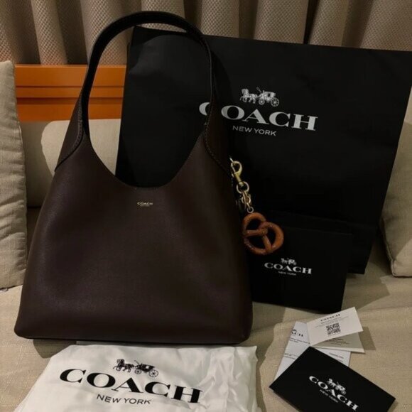 Coach | Shoes | Coach Brooklyn Shoulder Bag 28 Brassmaple Nwt With Dust ...